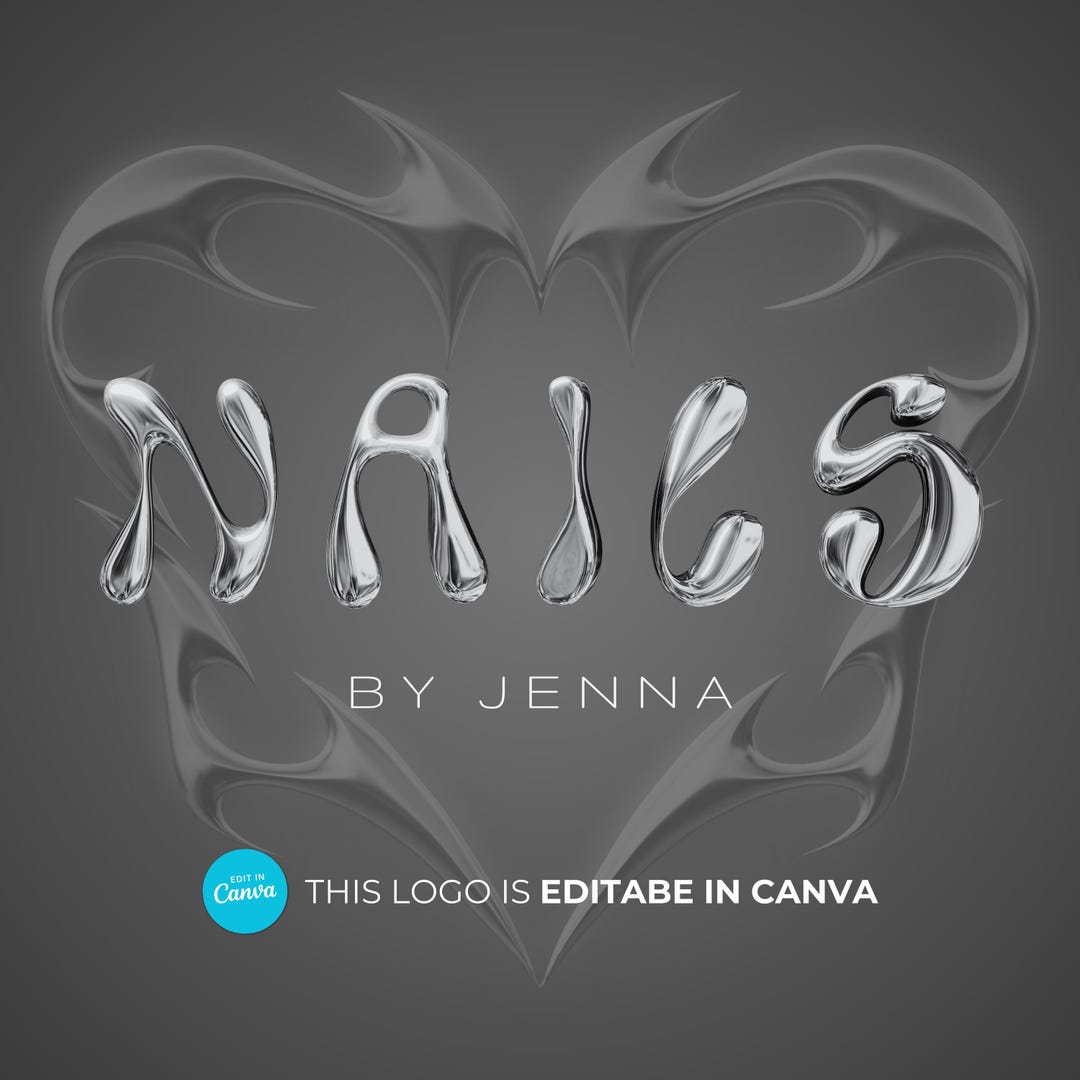 Logo Nail Tech Silver, Luxury Nail Logo Designs, Nail Designer Logo ...