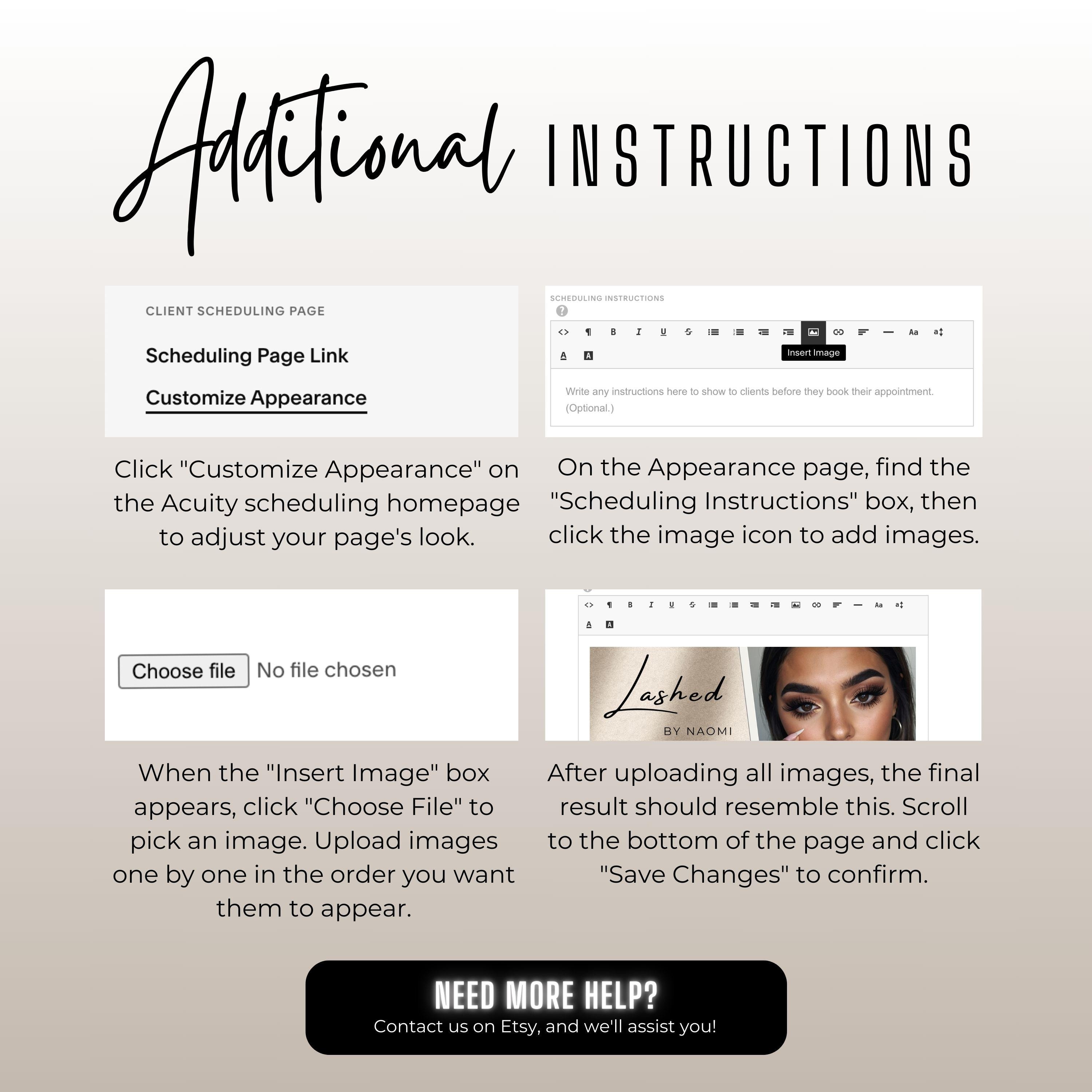 Boho Lash Tech Acuity Scheduling Template, Acuity Booking Template ...