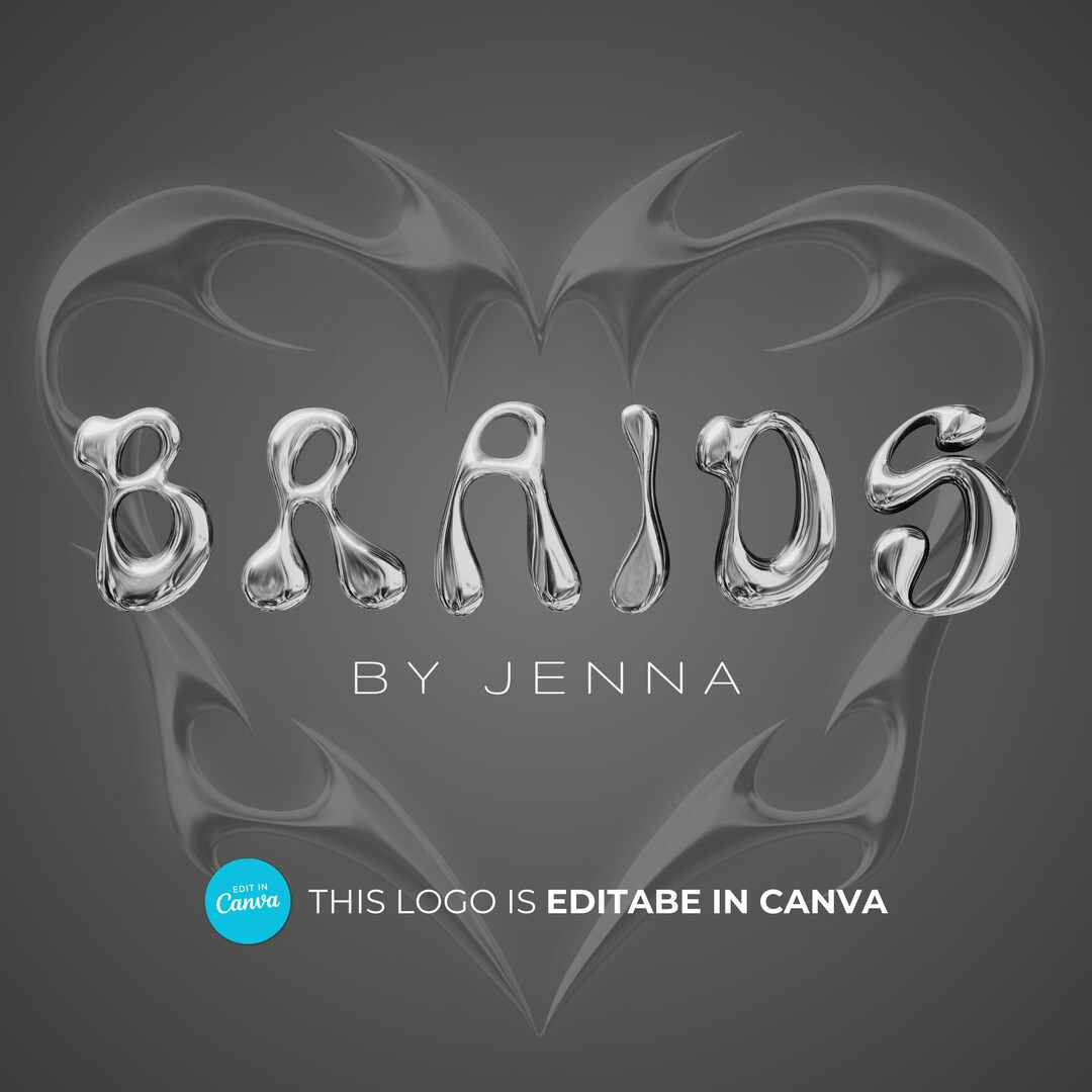 Silver Braids Logo Designs, Diy Braid Logo, Custom Logo Braiding ...