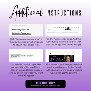 Purple Acuity Scheduling Template Esthetician, Editable Acuity Site, Custom Acuity Website ...