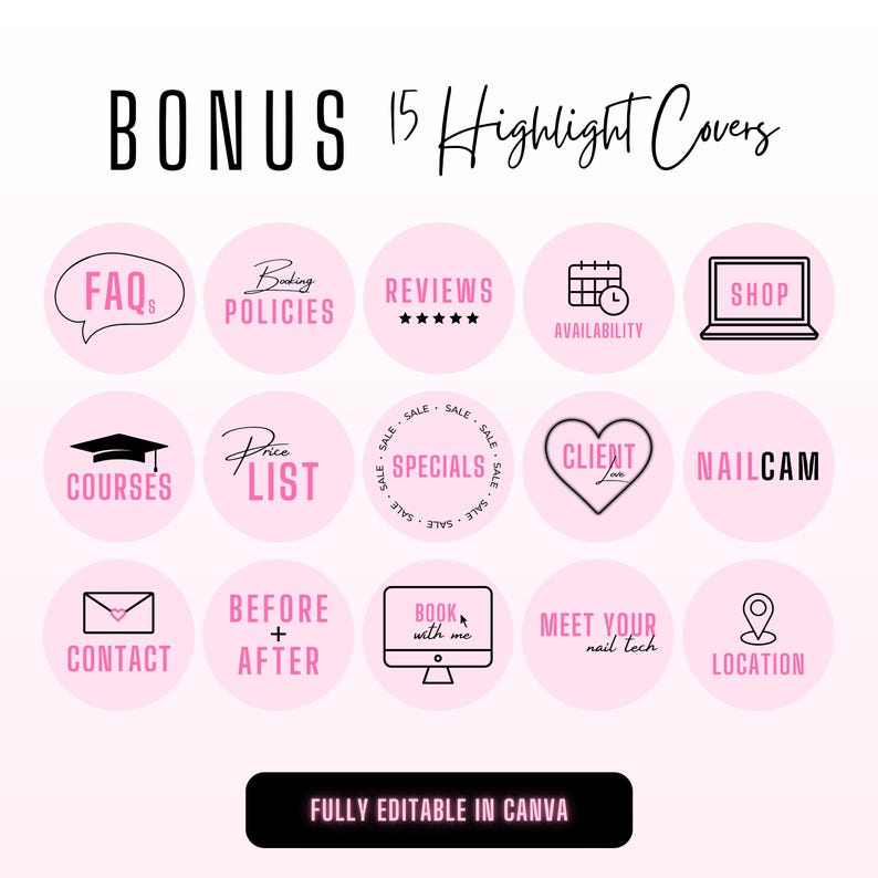 Pink Nail Tech Acuity Scheduling Site, Editable Acuity Site, Custom ...