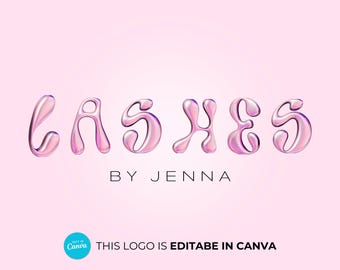 DIY Pink Lash Logo Designs, Pre Made Lash Tech Logo, Custom Lash Logo ...