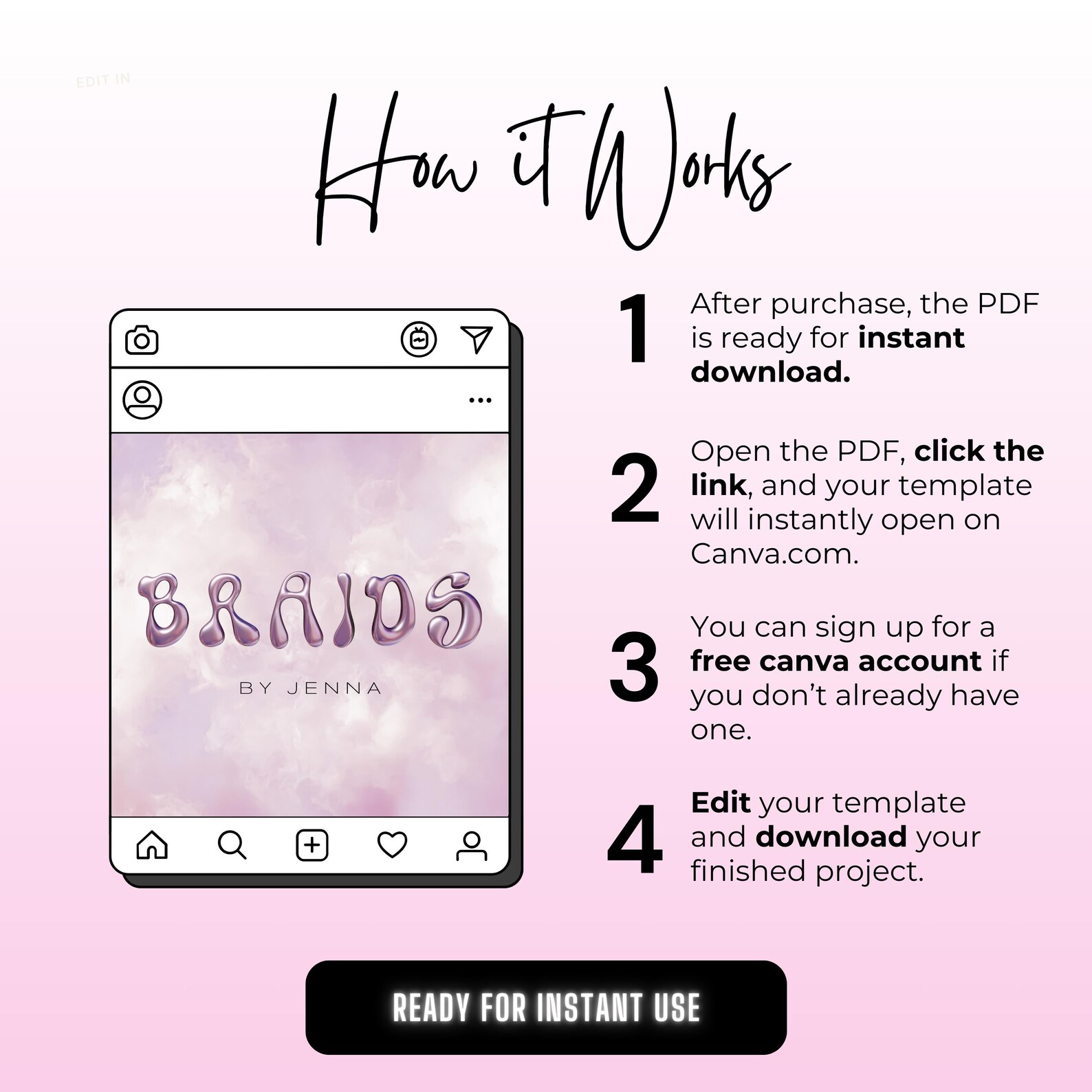 Braids Logo Designs, Diy Braid Logo, Custom Logo Braiding, Braids Salon ...