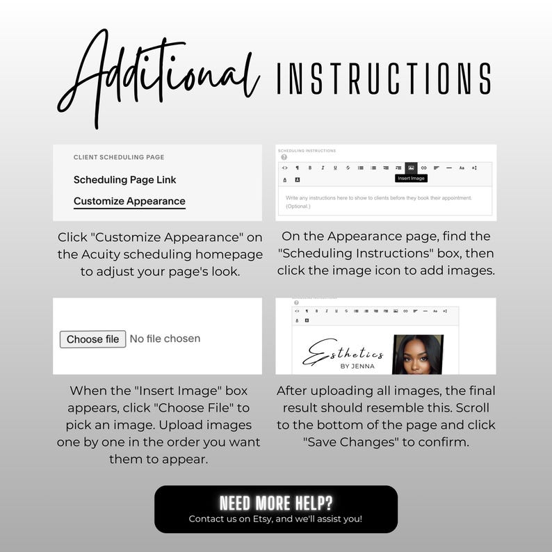 Custom Esthetician Acuity Scheduling Template, Editable Acuity Site ...