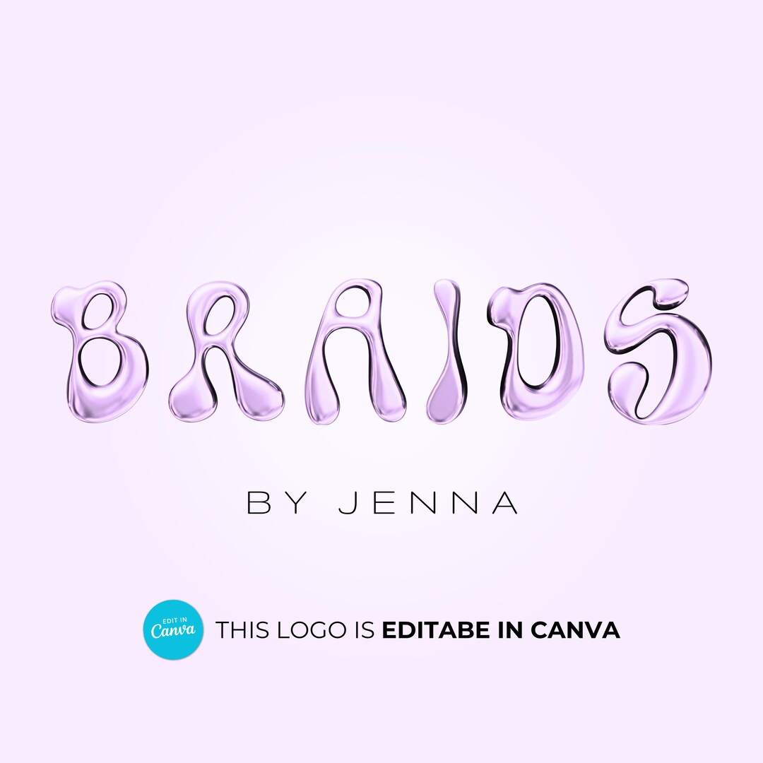 Lilac Braids Logo Designs, Diy Braid Logo, Custom Logo Braiding, Braids ...