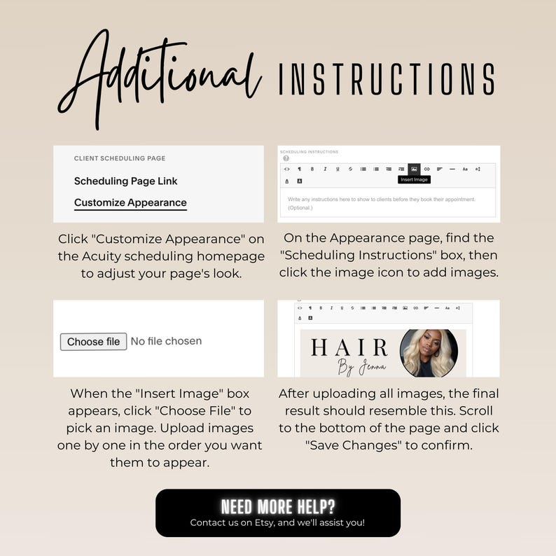 Acuity Scheduling Template Hair Stylist, DIY Acuity Website Banner, Custom Acuity Booking Site ...