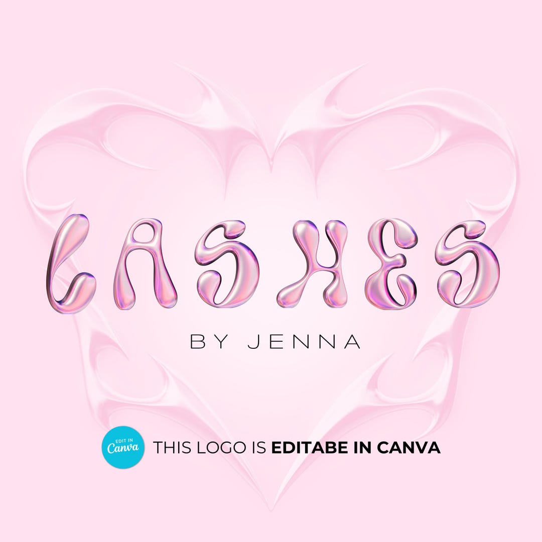 Lash Tech Pink Logo, Lash Logo Designs, Lash Maker Custom Logo, Beauty ...