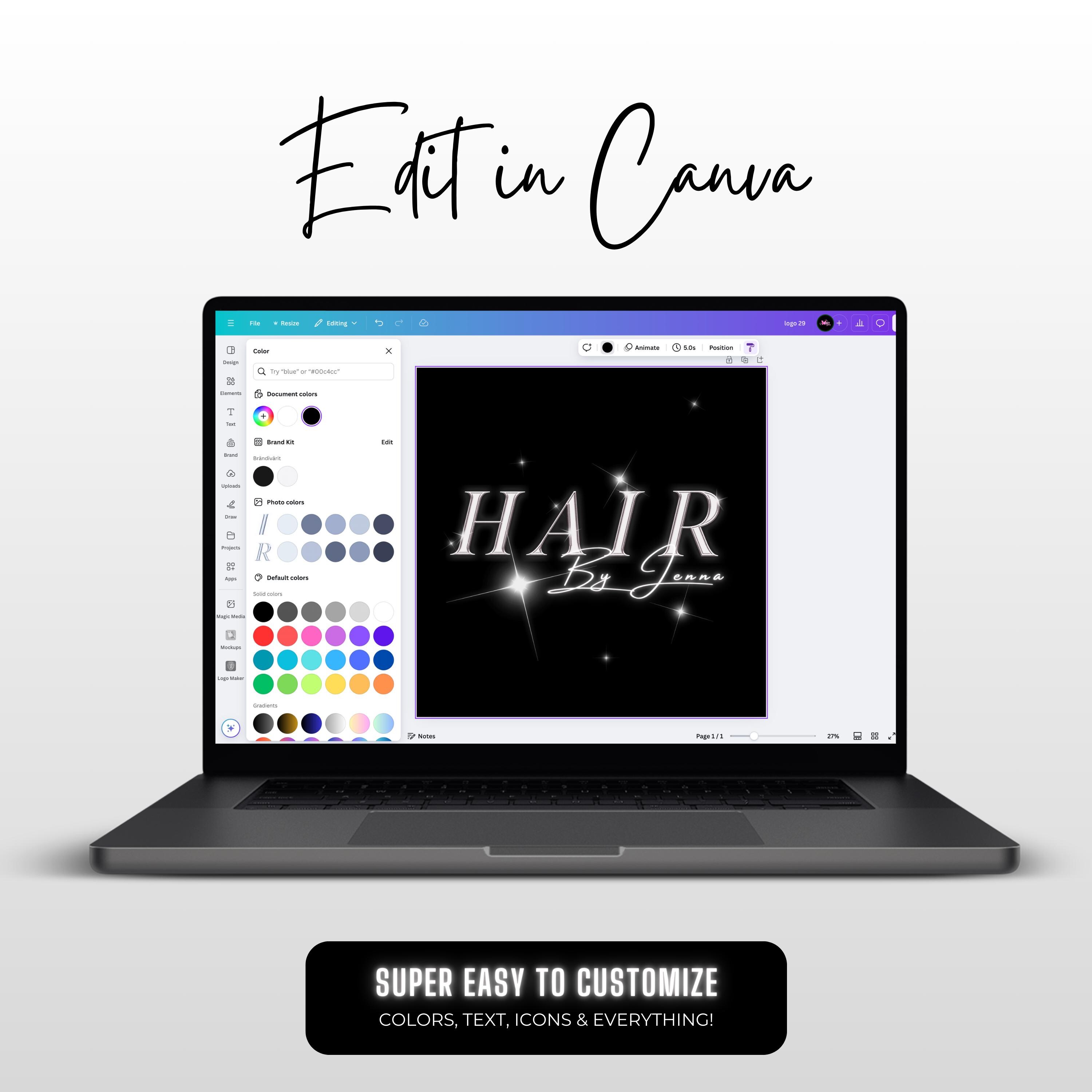 Logo Hair Stylist, Hair Logo Designs, Hair Custom Logo, Beauty Hair ...