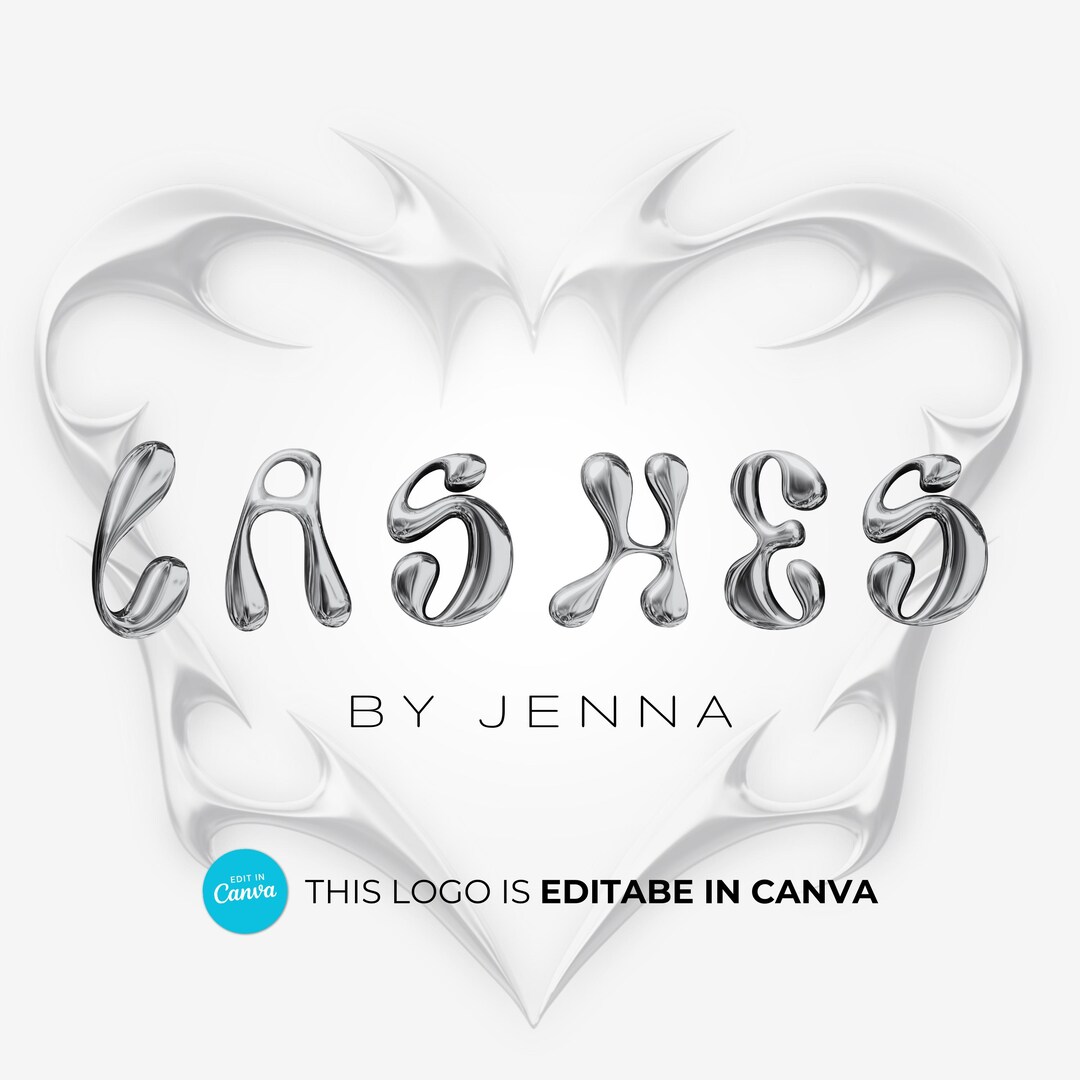 Lash Logo Designs, Custom Lash Designer Logo, Lash Maker Logo, Silver ...