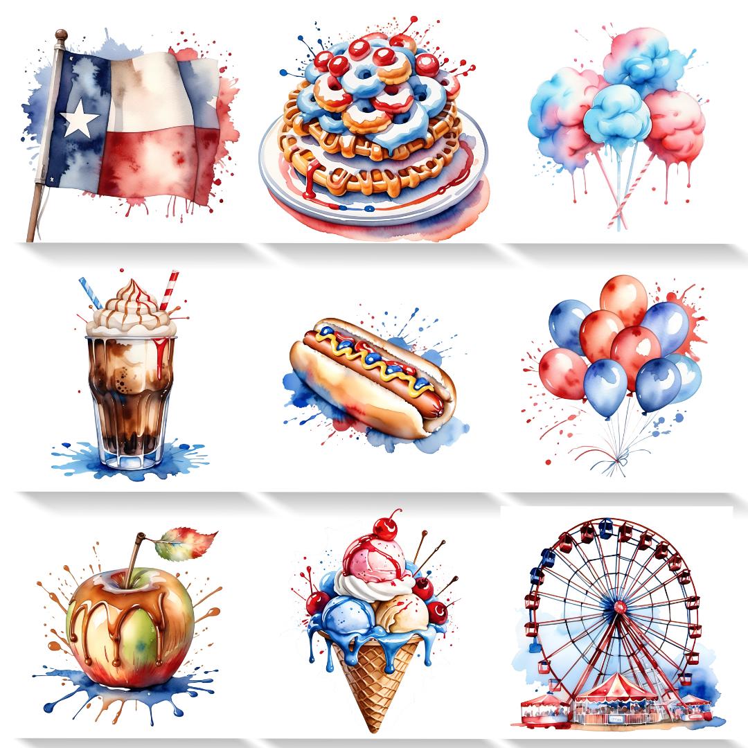 Watercolor Texas State Fair | Clip Art | HQ PNG - Etsy