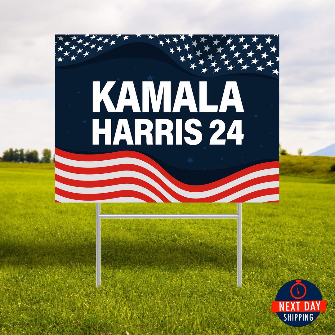 Kamala Harris 24 Yard Sign, Kamala Harris, Metal H-stake Sign ...