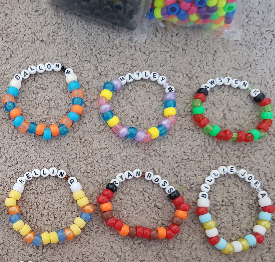 Mall Emo and Alt Beaded Kandi Bracelets Customizable Handmade - Etsy