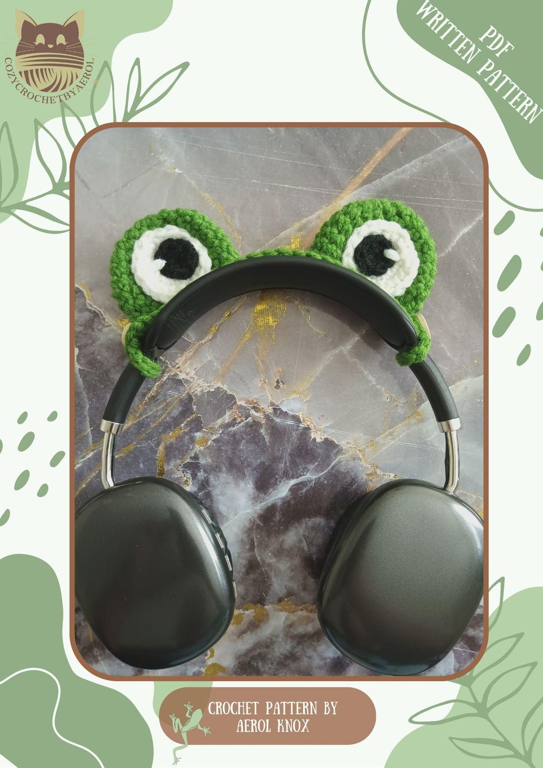 Crochet Headphone Accessory Frog Eyes Pattern by Knot the Originary ...