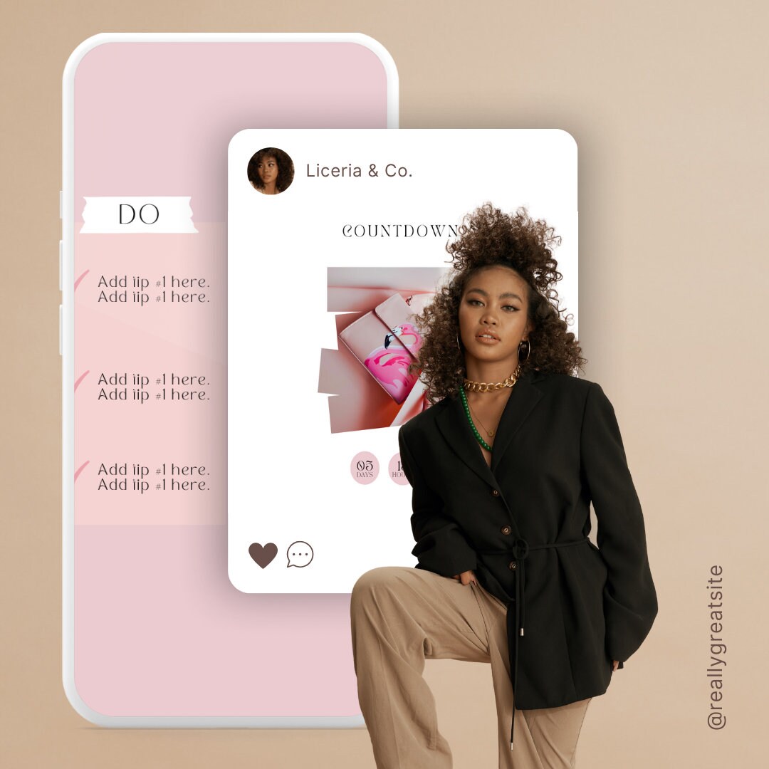 150 PASTEL Instagram Post Templates, Instagram Frame Template, Blush ...