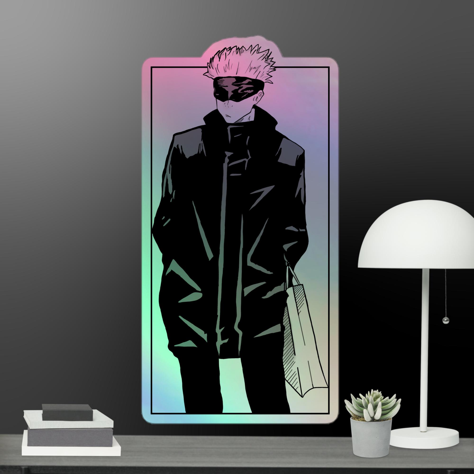 Jujutsu Kaisen Gojo Shopping Holographic Sticker - Etsy