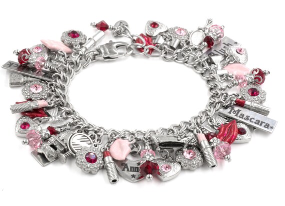 Makeup Artist Bracelet Colorful Cosmetics Charms Beauty - Etsy
