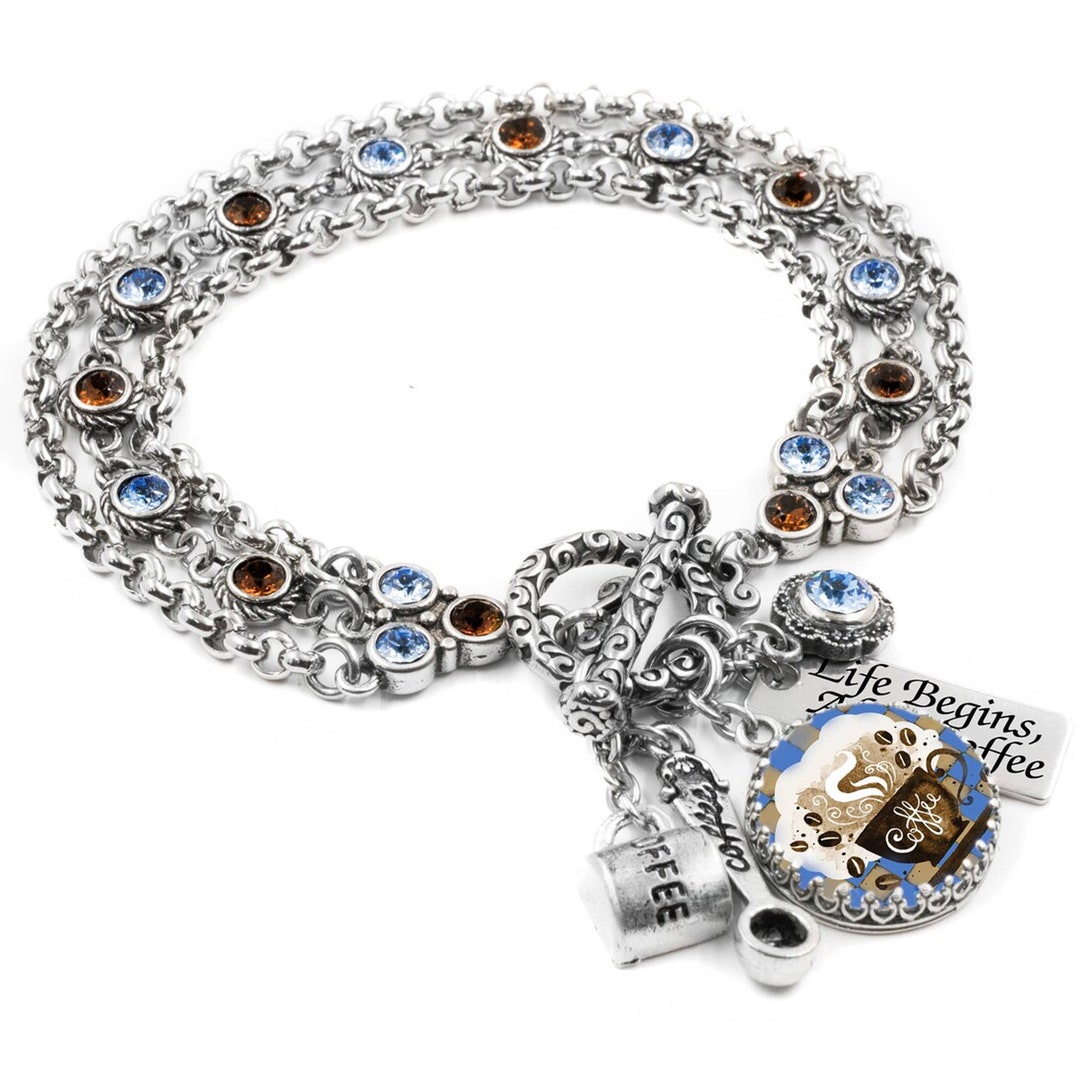 Coffee Charm Bracelet, Morning Java Jewelry - Etsy