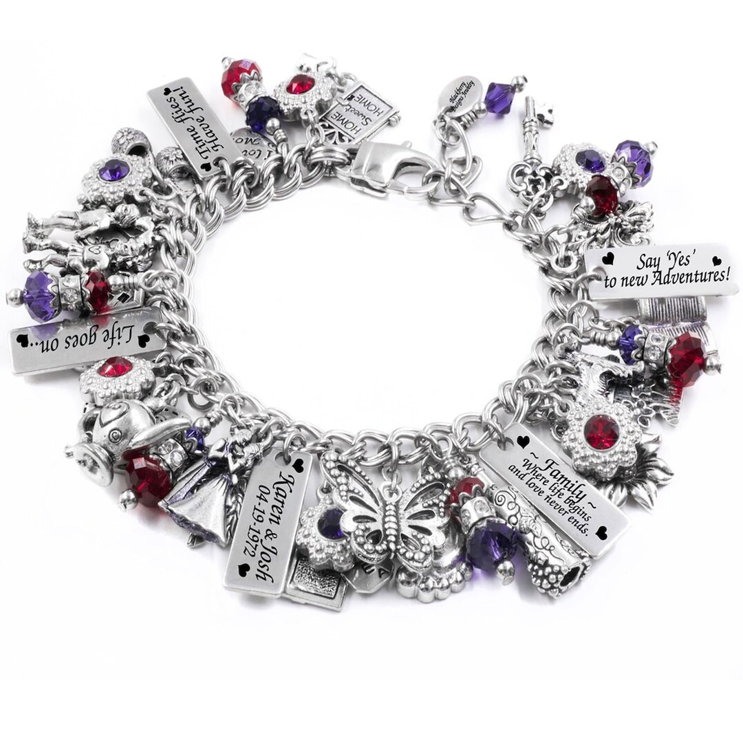 Personalized Family Bracelet, Heirloom Jewelry, Birthstone Charms, Gift ...