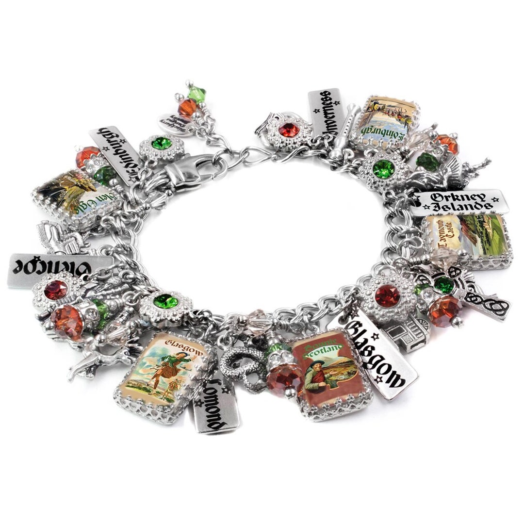 Scotland Jewelry, Colorful Scottish Bracelet, Scotland Travel Posters ...