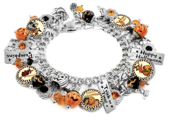 Halloween Bracelet Colorful Trick or Treat Gift Gothic | Etsy