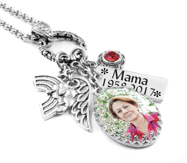Memorial Necklace Memory Photo Jewelry Personalized Picture - Etsy