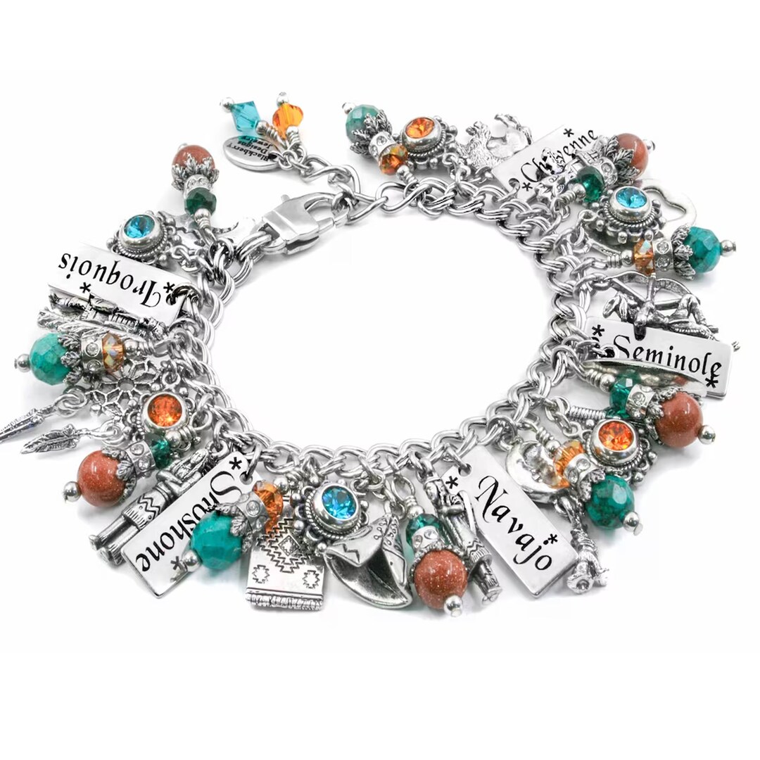 Southwestern Charm Bracelet, Colorful Turquoise Jewelry, Native Spirit ...