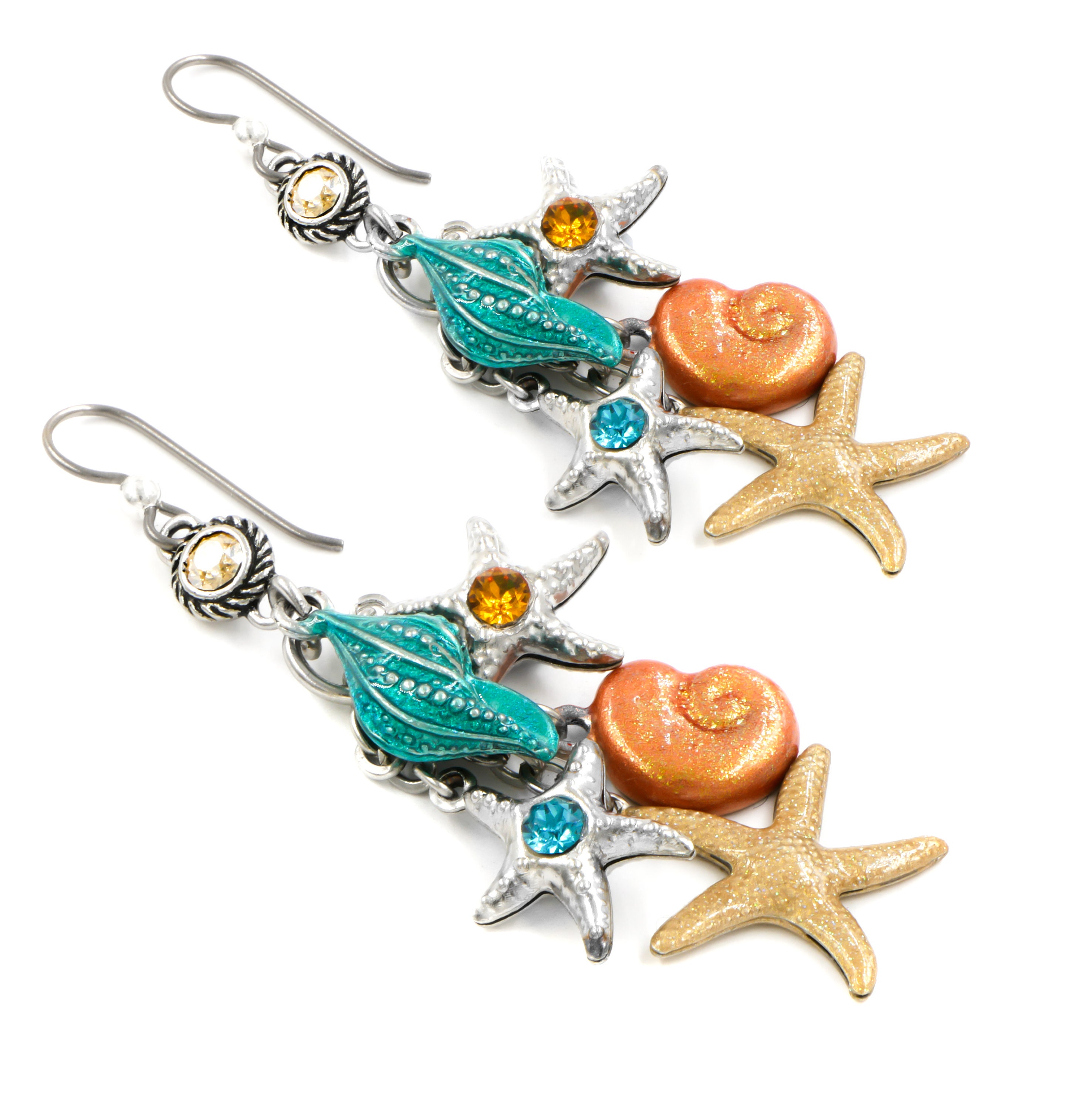Sea Shell Earrings Beach Jewelry for Summer Starfish and | Etsy