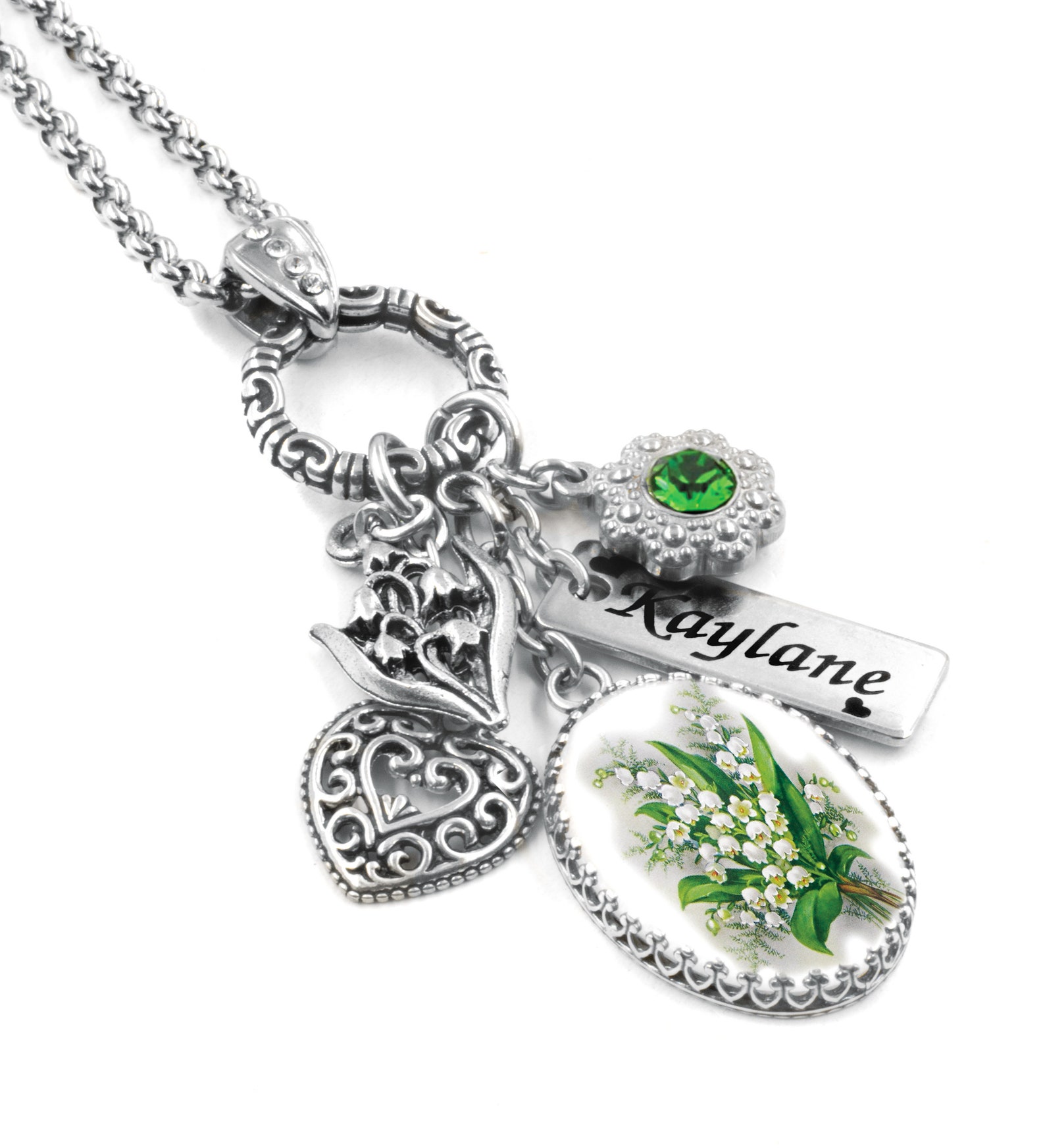 May Birth Flower Necklace Birthday Gift Personalized Flower | Etsy