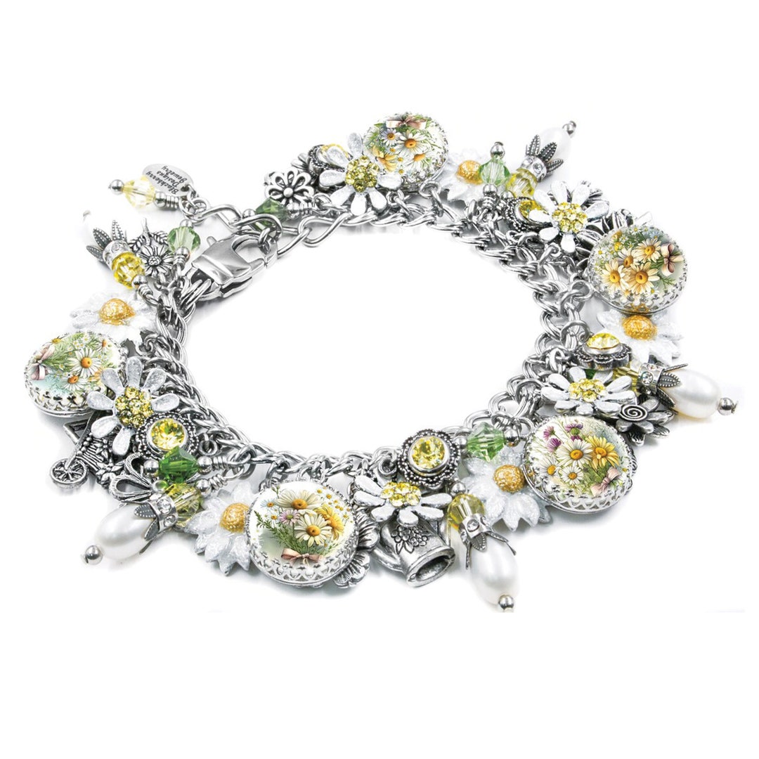 Daisy Bracelet, Flower Jewelry, Colorful Daisies, Birth Month Flower ...