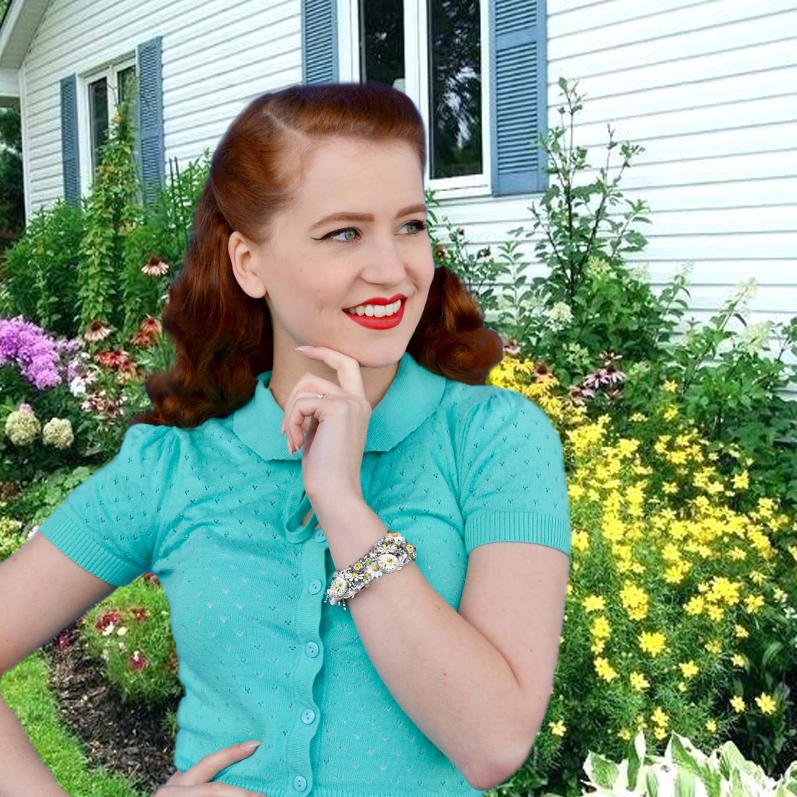 April Birthday Flower Jewelry, Birth Month Daisy Bracelet, Colorful ...