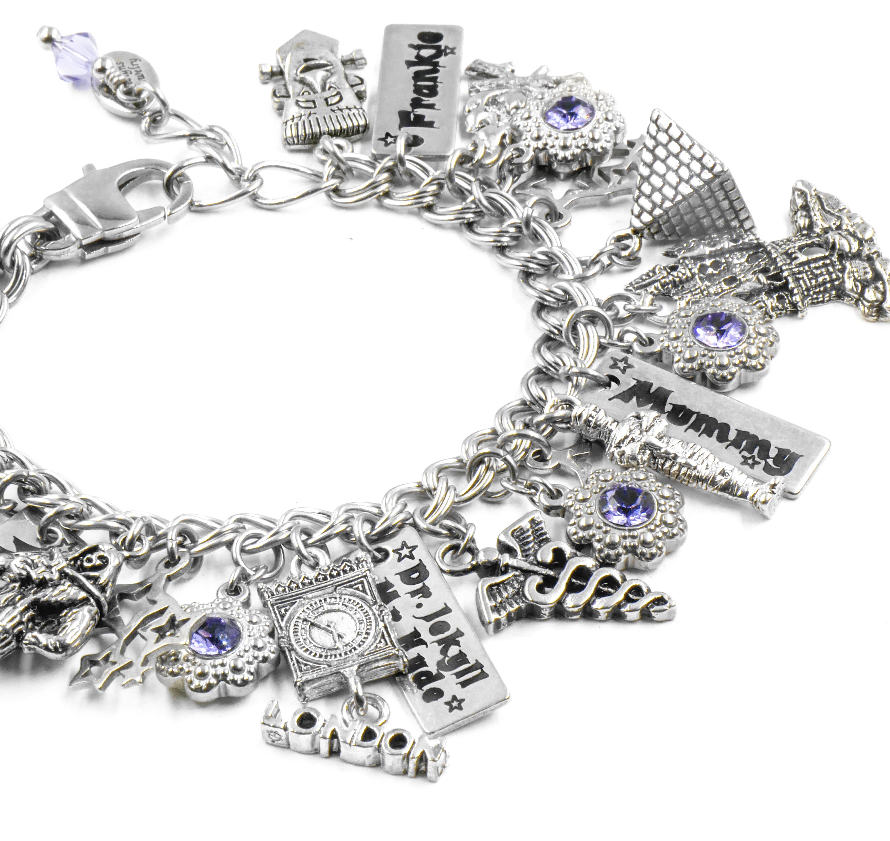 Gothic Bracelet with Movie Monsters Wolfman Dracula Jewelry | Etsy