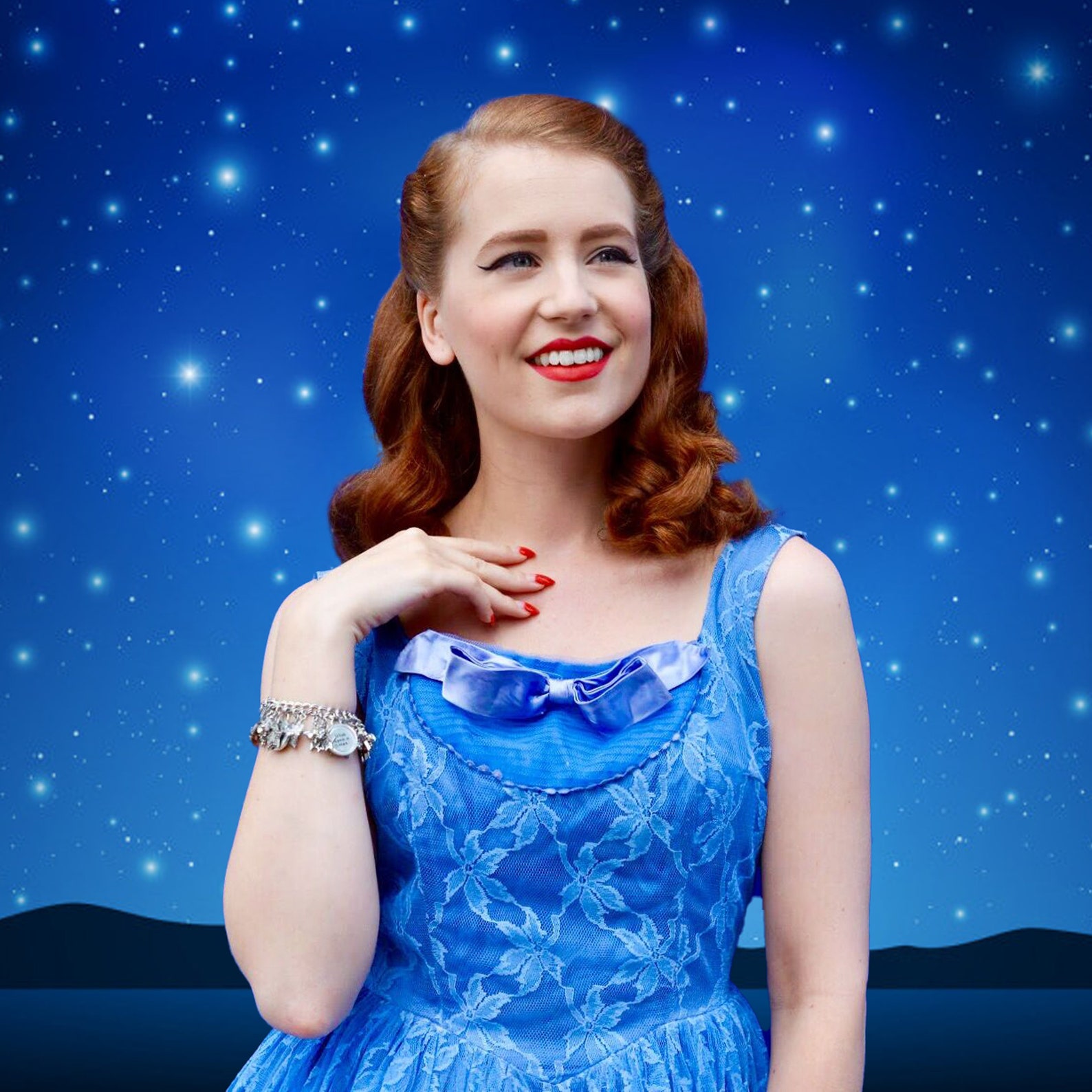 Blue Moon Bracelet Blue Moon Jewelry Moon Charm Bracelet - Etsy