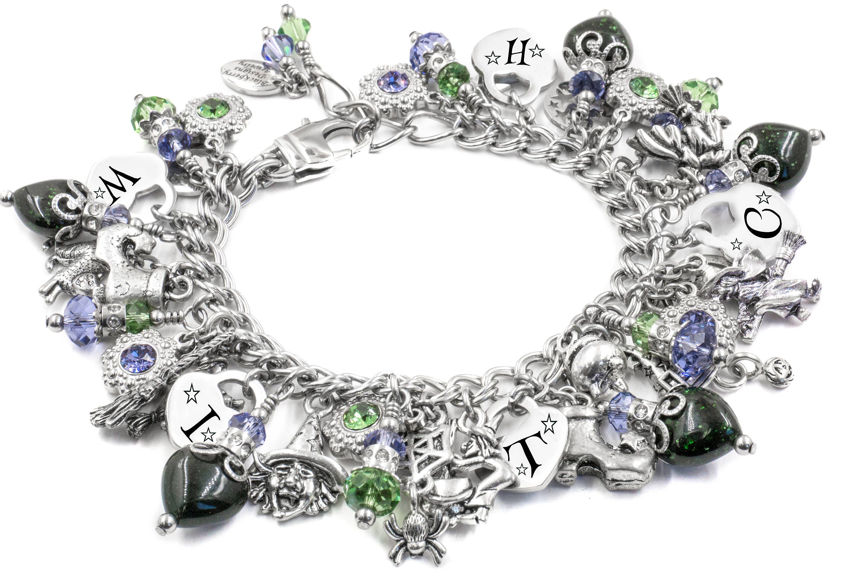 Silver Witch Jewelry Halloween Bracelet Engraved Witch | Etsy