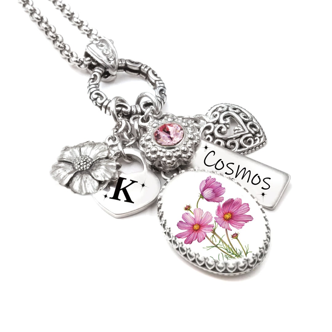 Personalized October Birth Month Flower Necklace, Birthday Gift for Her ...