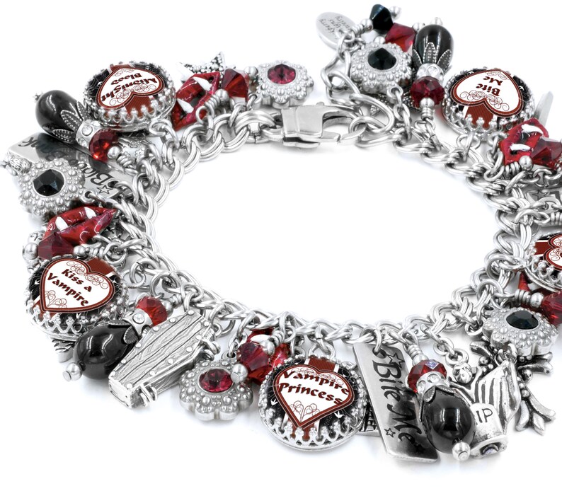 Vampire Bracelet Dracula Jewelry Halloween Charms Gothic - Etsy