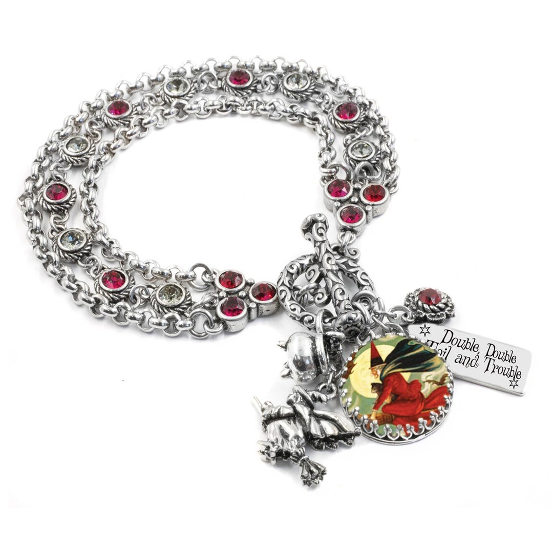 Witch Bracelet, Crystal Chain Jewelry, Halloween Gift in Non Tarnish ...