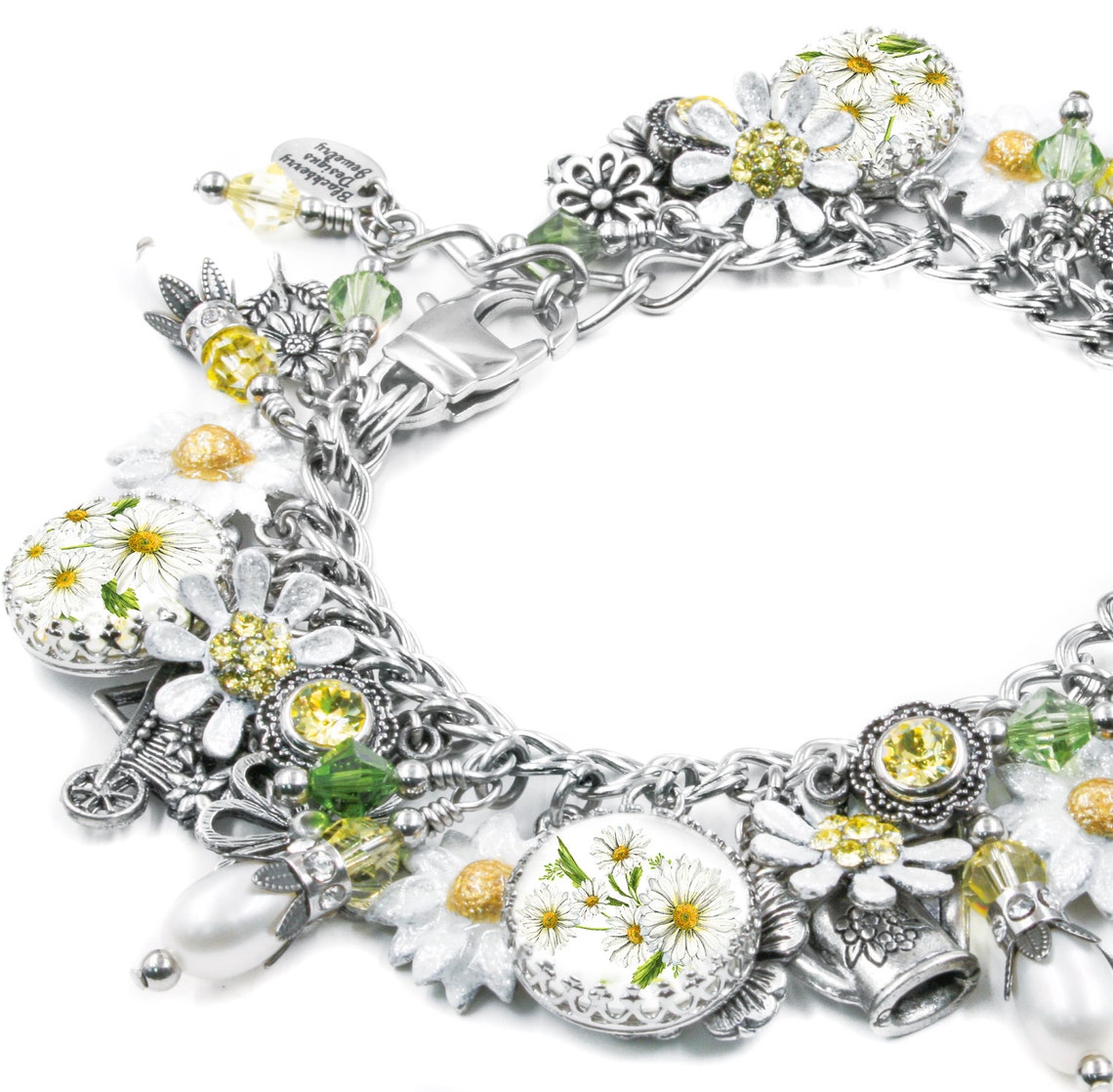 April Birthday Flower Jewelry Birth Month Daisy Bracelet | Etsy