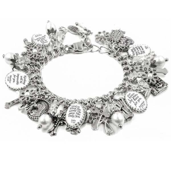 Bible Verse Charms Bracelet - Etsy