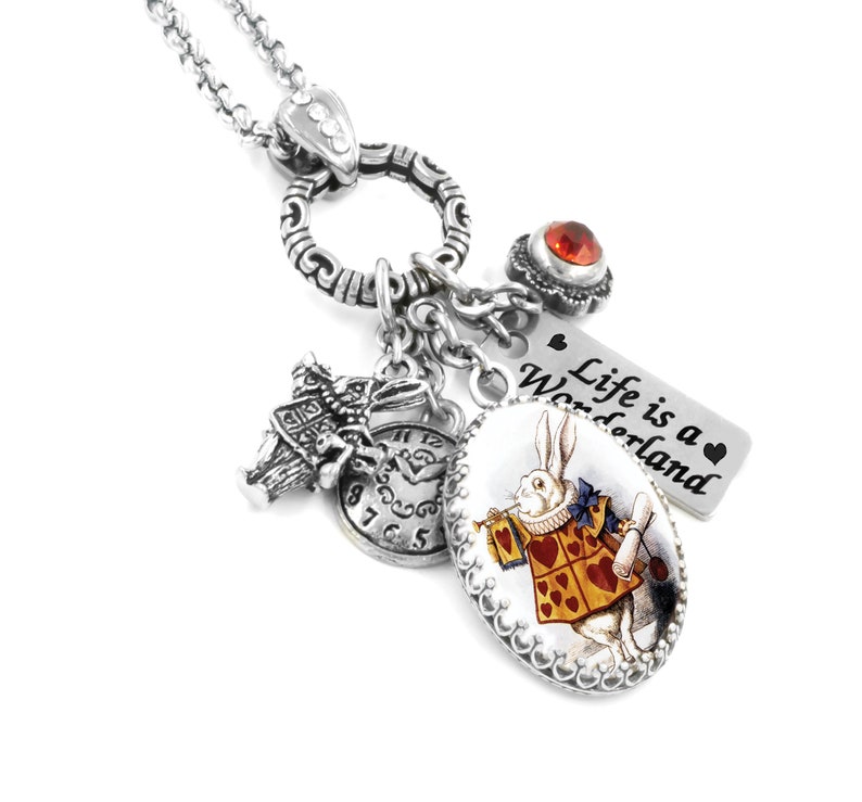White Rabbit Necklace Alice in Wonderland Jewelry Non - Etsy