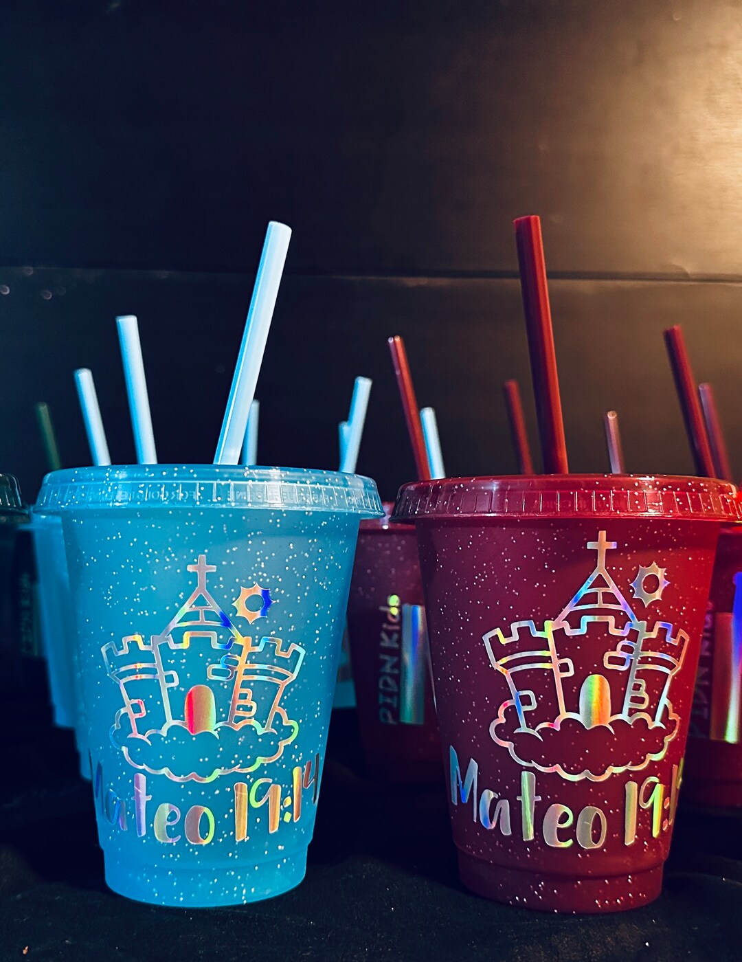 Cups With Lid and Straw 12 Oz Party Favors - Etsy