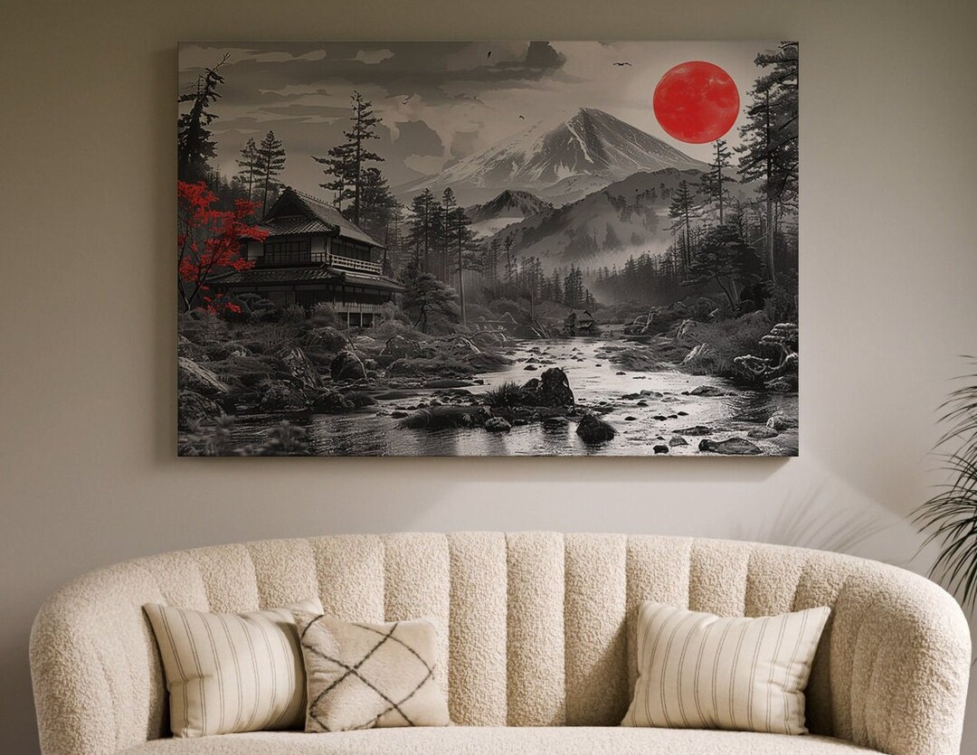 Japan Wall Art Japanese Style Wall Decor Japan Scenery Canvas Japan ...