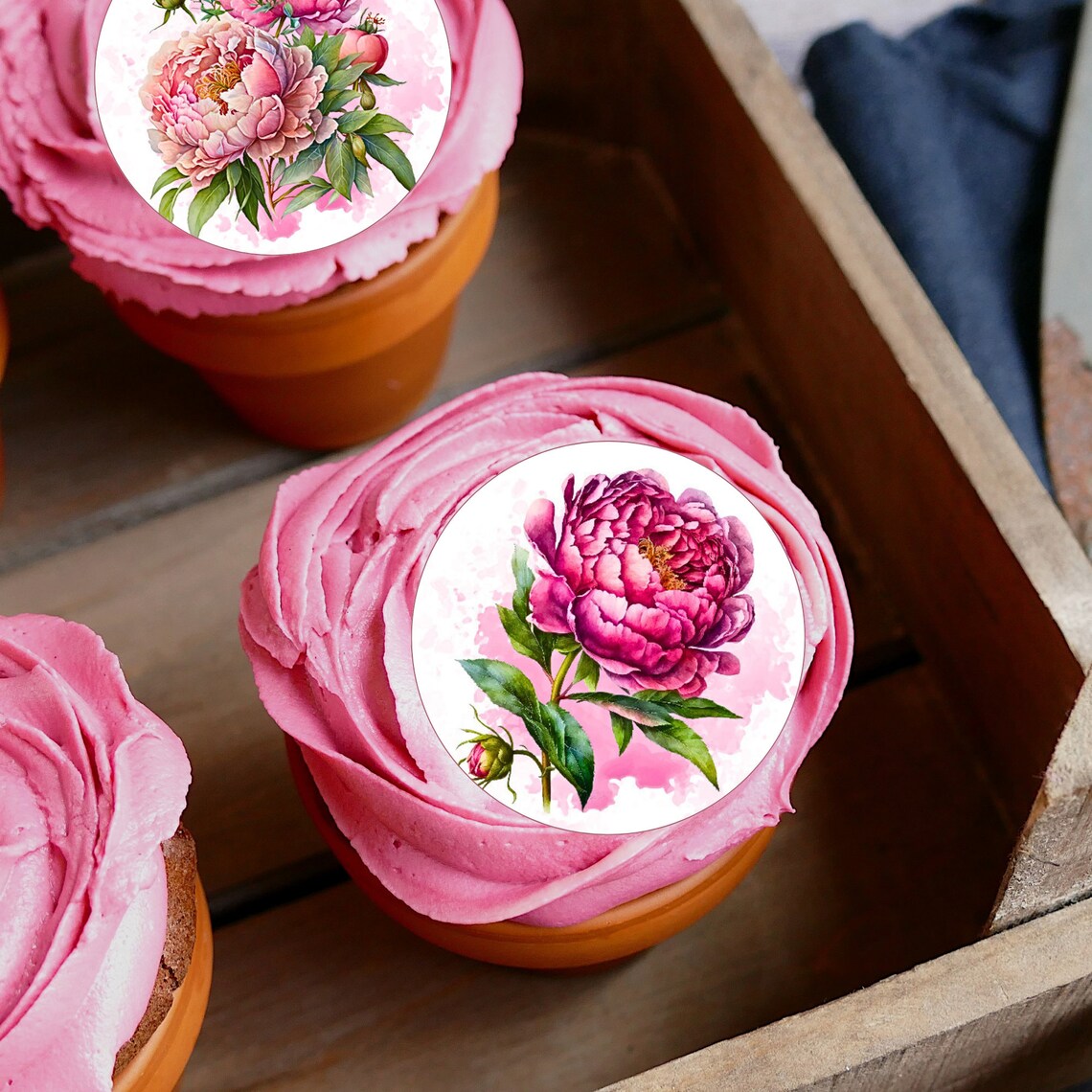 Peony Flowers Edible Cake Image - Sugar Sheet Topper for Cake ...