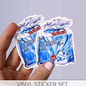 Bagged Milk STICKER SET Large Vinyl Stickers Art Designed - Etsy