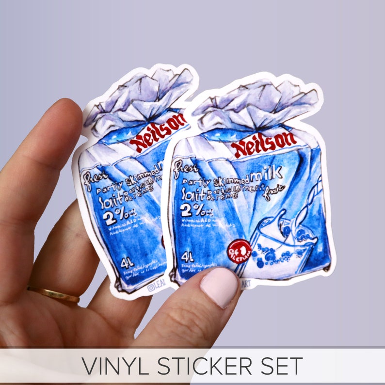 Bagged Milk STICKER SET Large Vinyl Stickers Art Designed - Etsy