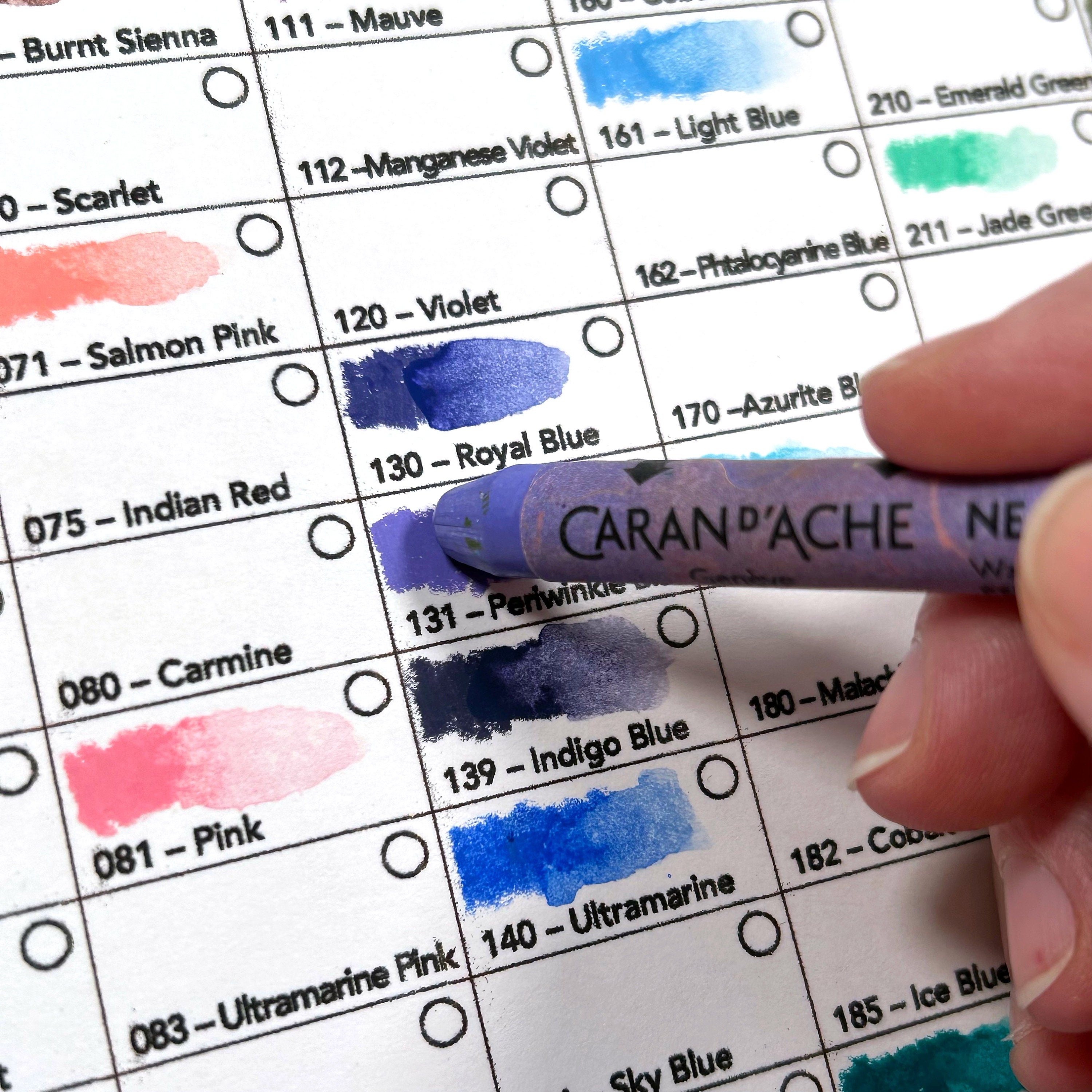 PRINTABLE Caran D'ache NEOCOLORS II Chart - All 126 Colours - Print and ...
