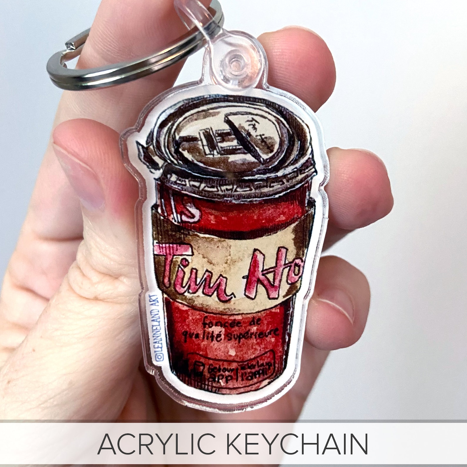 Tim Hortons KEYCHAIN - Acrylic Keychain - Art Designed by Me ...