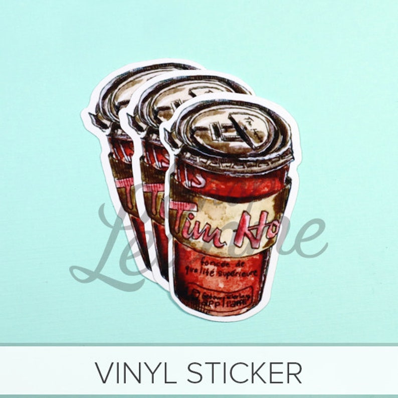 Tim Hortons Coffee STICKER SET Large Vinyl Stickers Art | Etsy