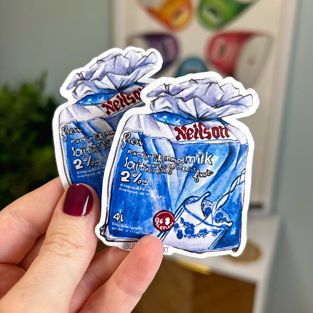 Bagged Milk STICKER SET Large Vinyl Stickers Art Designed - Etsy