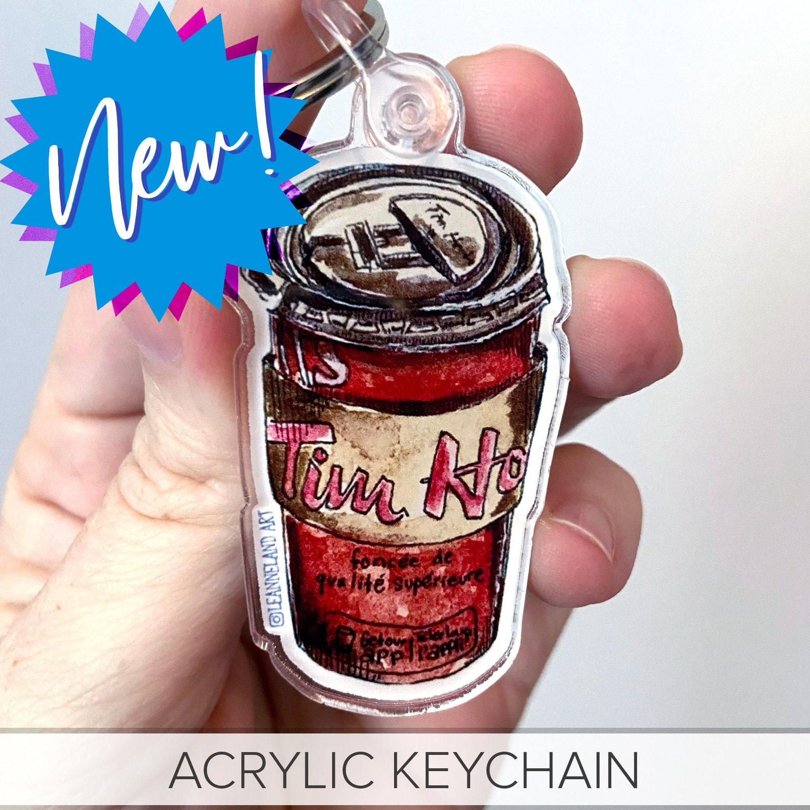 Tim Hortons KEYCHAIN Acrylic Keychain Art Designed by Me - Etsy