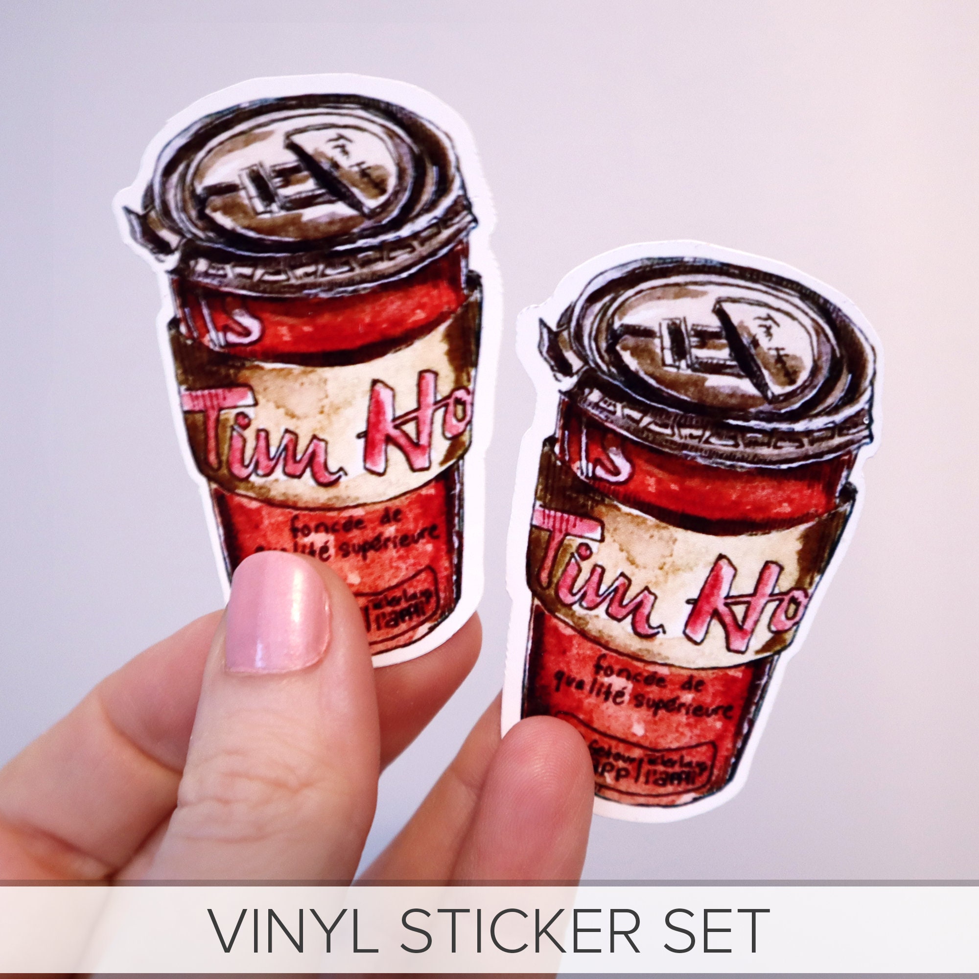 Tim Hortons Coffee STICKER SET Large Vinyl Stickers Art | Etsy